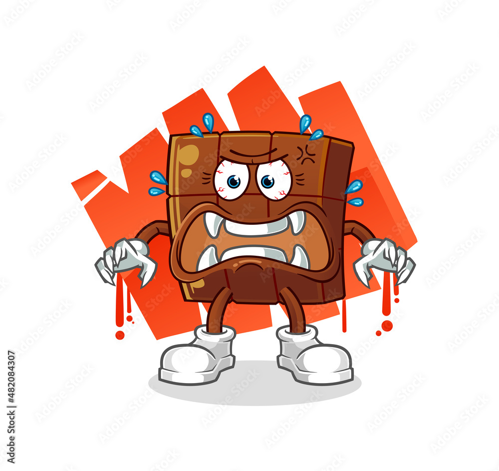 chocolate bar monster vector. cartoon character Stock Vector | Adobe Stock