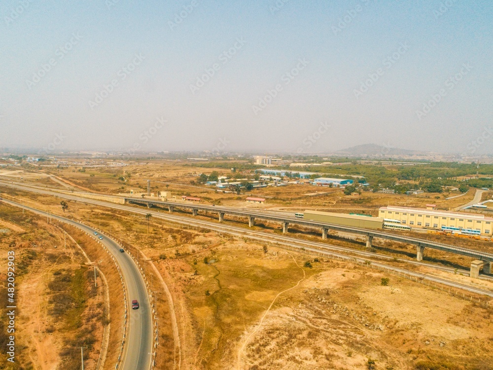 Aerial topography of Idu Industrial Layout, Abuja, Nigeria Stock Photo ...