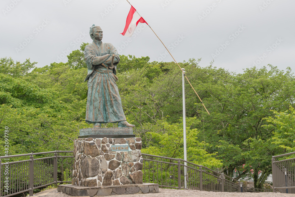 Nagasaki, Japan - Jun 07 2019 - Sakamoto Ryoma Statue at Kazagashira ...