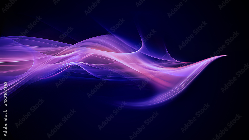Purple Waves on Dark Stock Illustration | Adobe Stock