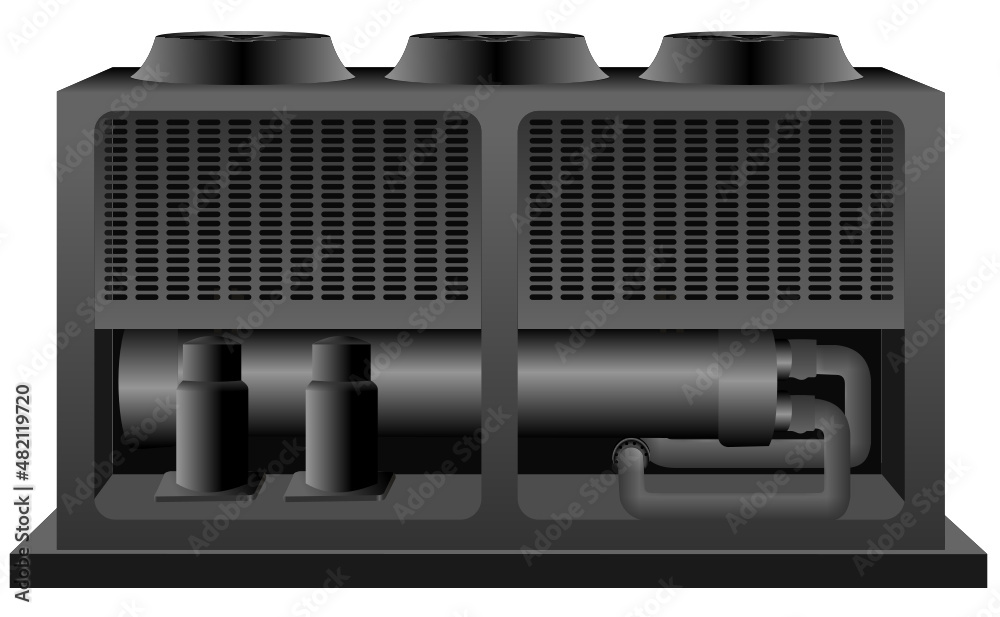 Chiller for HVAC and BMS (Building Management System Design) Stock ...
