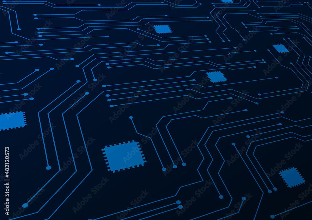 Circuit technology background with hi-tech digital Stock Vector | Adobe ...