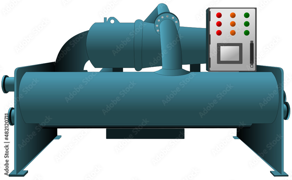 Chiller for HVAC and BMS (Building Management System Design) Stock ...