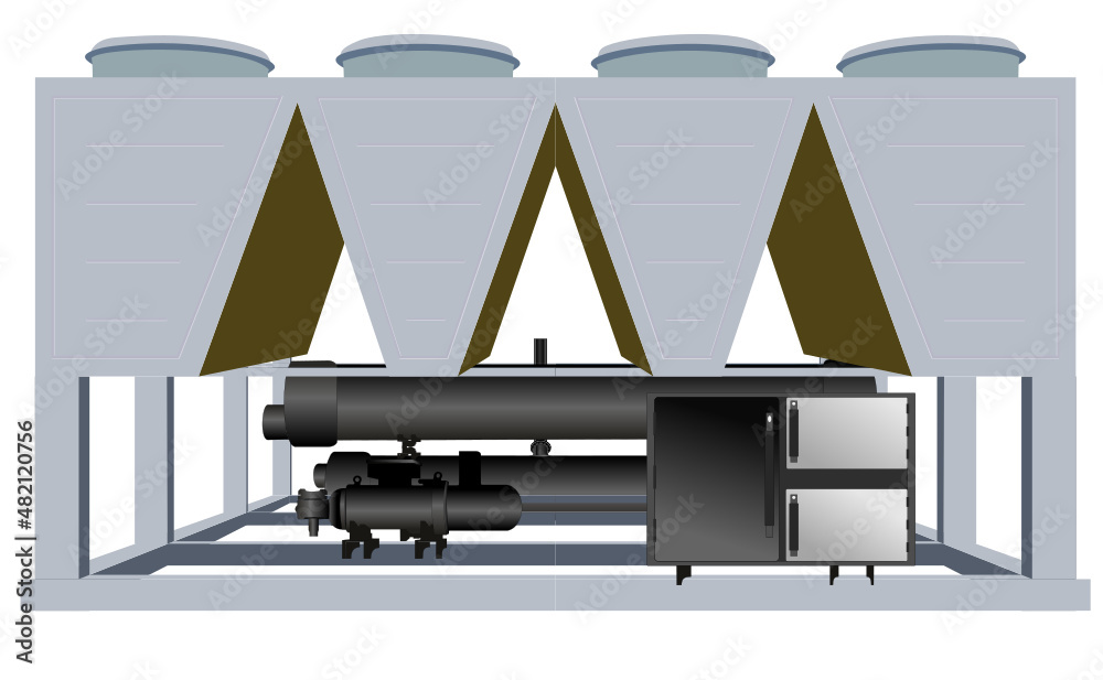 Chiller for HVAC and BMS (Building Management System Design) Stock ...