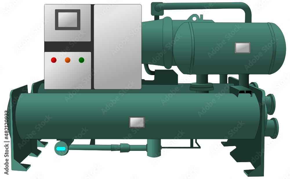 Chiller for HVAC and BMS (Building Management System Design) Stock ...