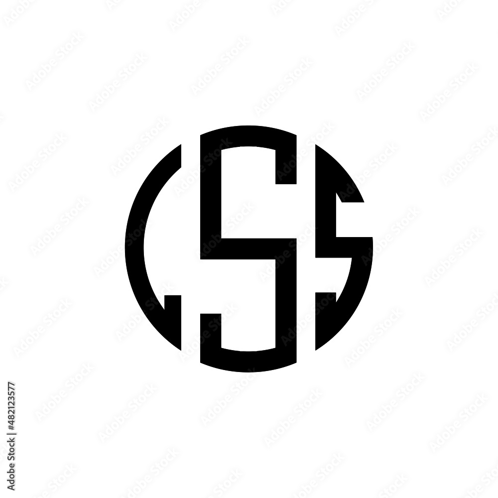 Vecteur Stock LSS letter logo design. LSS modern letter logo with black ...