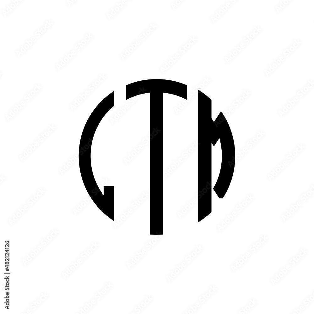 LTM letter logo design. LTM modern letter logo with black background ...