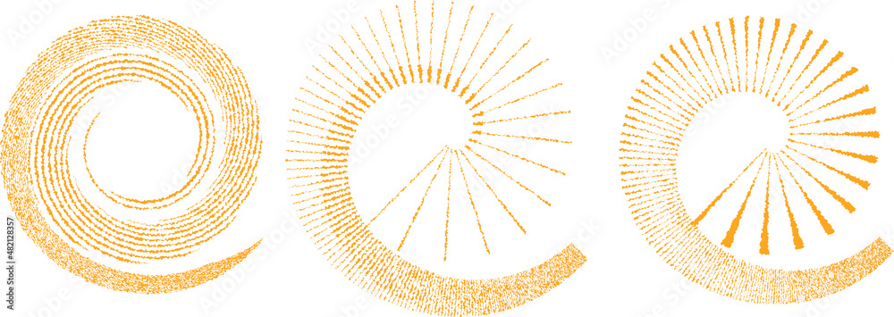 Grunge lines in Circle Form . Spiral Vector Illustration .Textured ...