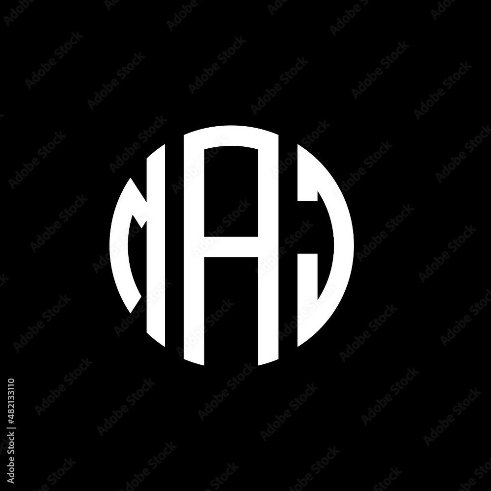 MAJ letter logo design. MAJ modern letter logo with black background ...