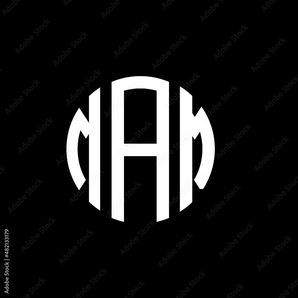 MAM letter logo design. MAM modern letter logo with black background ...