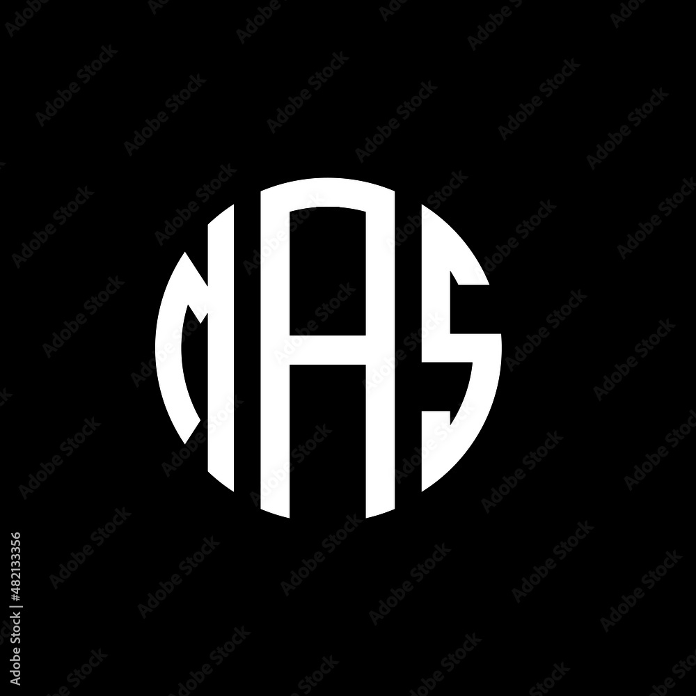 Vecteur Stock MAS letter logo design. MAS modern letter logo with black ...