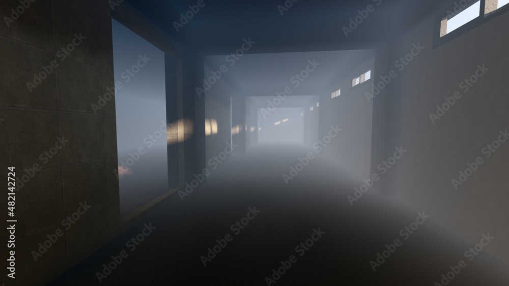 dark liminal space Stock Illustration | Adobe Stock