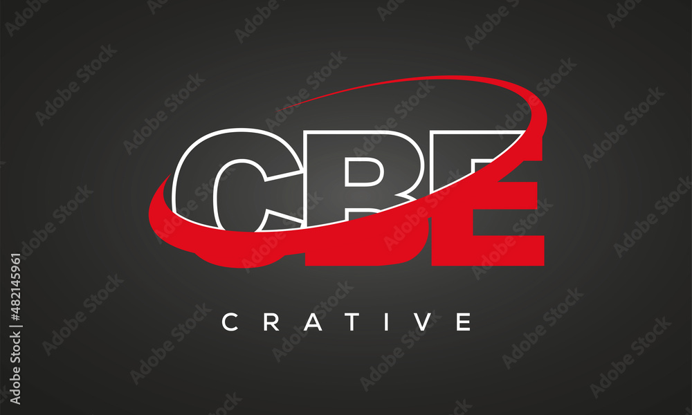 CBE creative letters logo with 360 symbol Logo design Stock Vector ...