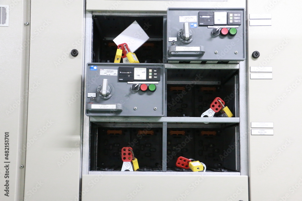 Lockout Tagout , Electrical safety system.Key lock switch or circuit ...
