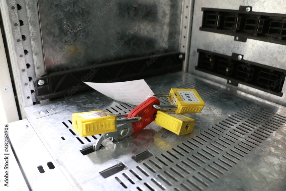 Lockout Tagout , Electrical safety system.Key lock switch or circuit ...