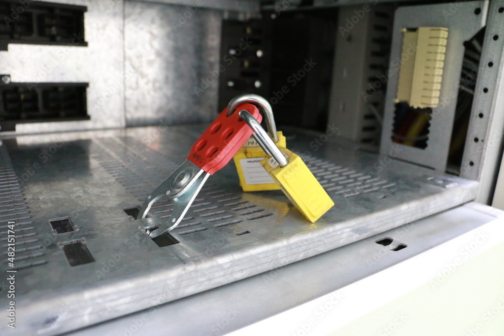 Lockout Tagout , Electrical safety system.Key lock switch or circuit ...