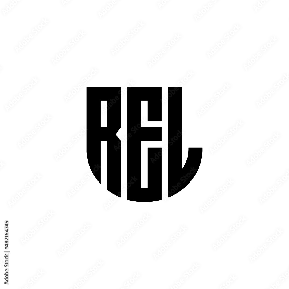 Vecteur Stock REL letter logo design with white background in ...