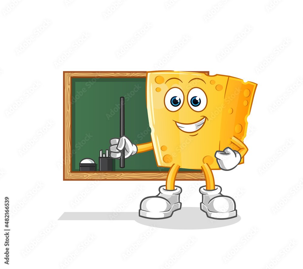 cheese teacher vector. cartoon character Stock Vector | Adobe Stock