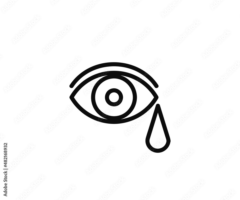 Human eye and eye drops. Symbol. Vector illustration. Stock Vector ...