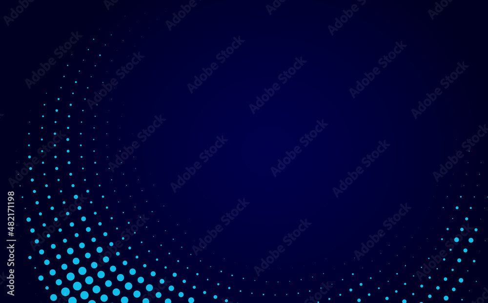 Light blue dots on dark blue background. Curved reticulate or dotted ...