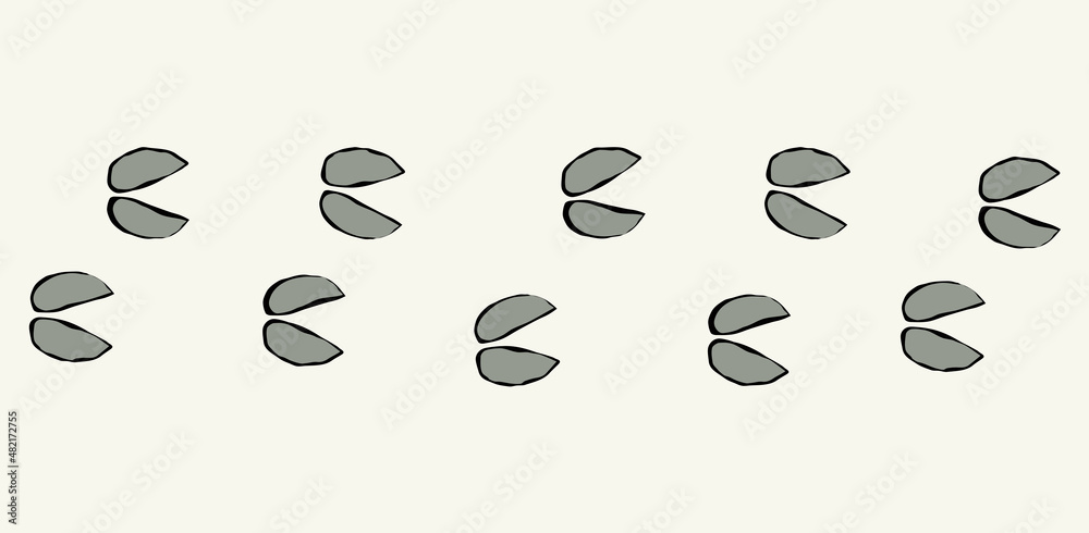 Sheep foot print. Vector drawing Stock Vector | Adobe Stock