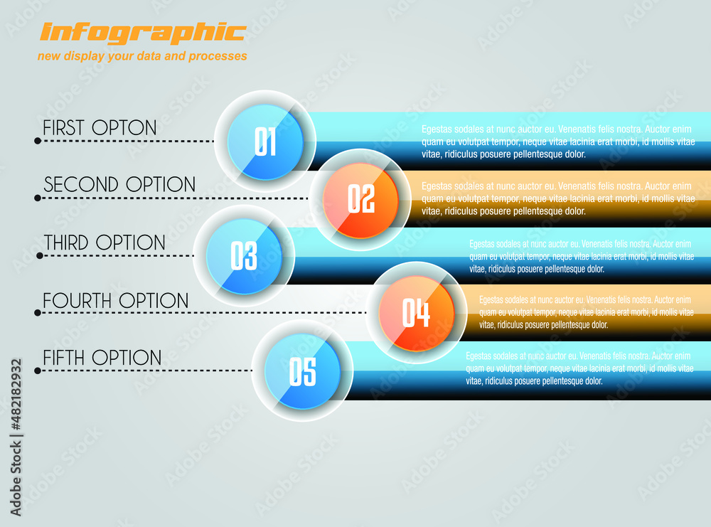 Infographics templates to display your data and processes. Stock Vector ...