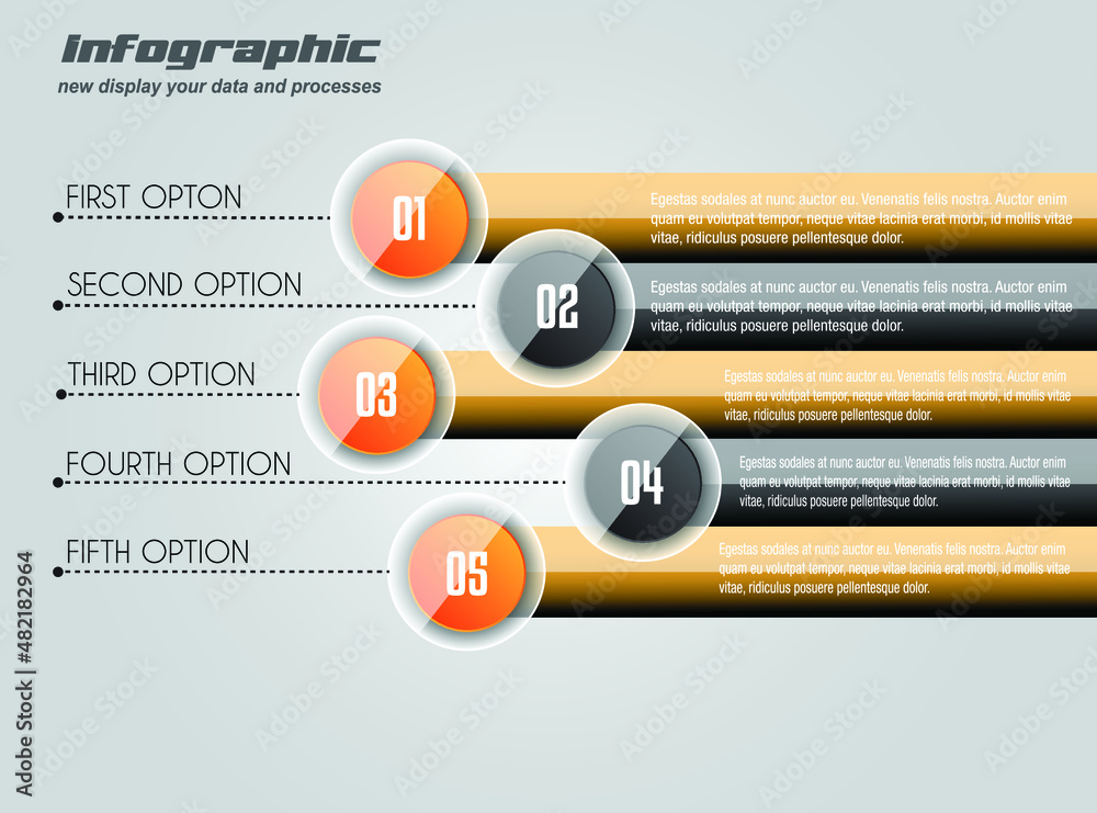 Infographics templates to display your data and processes. Stock Vector ...
