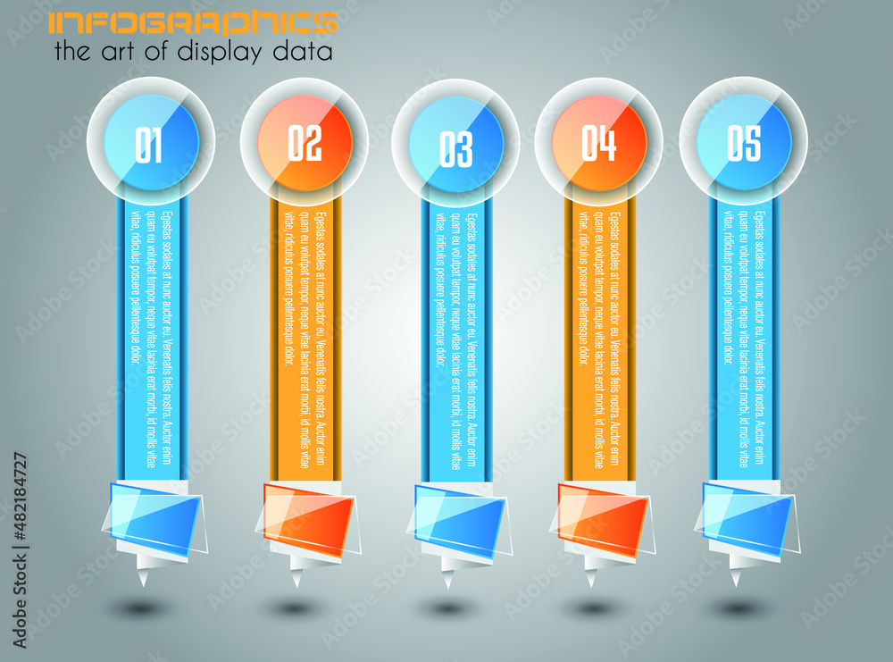 Infographics modern template to classify data and informations. Stock ...