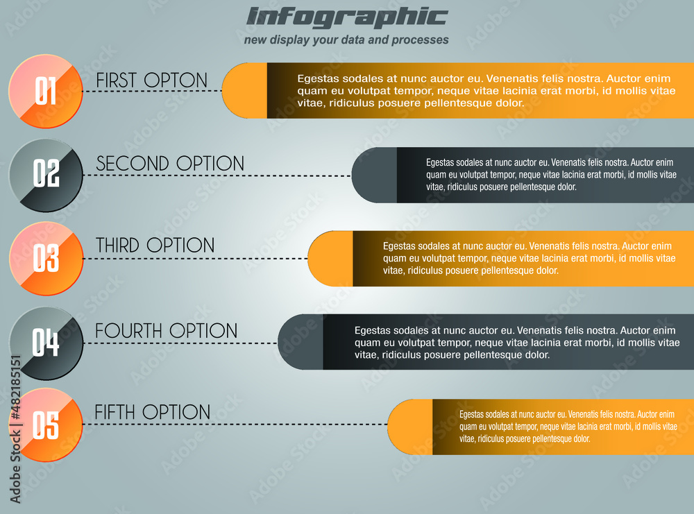 Infographics templates to display your data and processes. Stock Vector ...