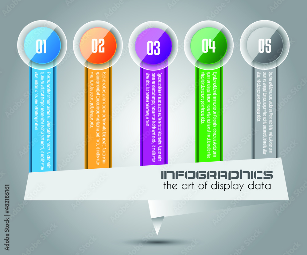 Infographics modern template to classify data and informations. Stock ...