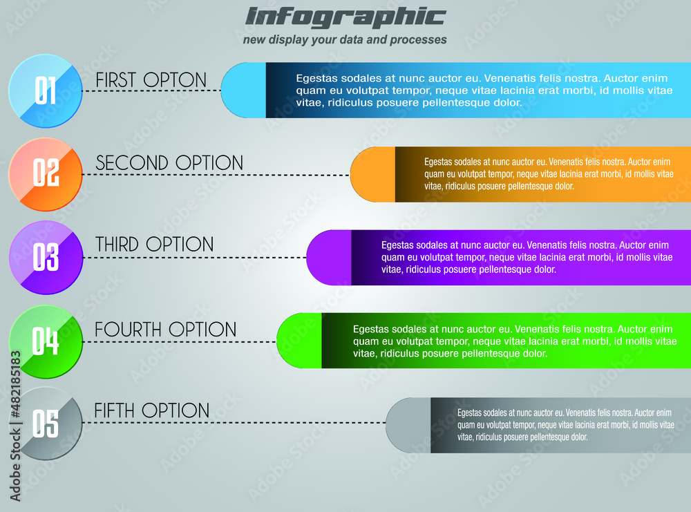 Infographics templates to display your data and processes. Stock Vector ...