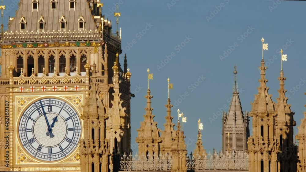 The restored clock faces of Big Ben are finally revealed, after a 5 ...