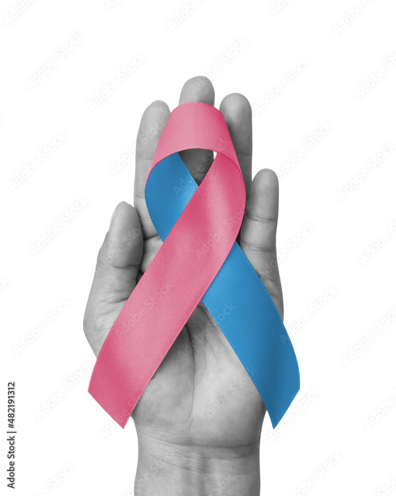Pink Blue ribbon awareness for Birth defects month, (SIDS) Infertility ...