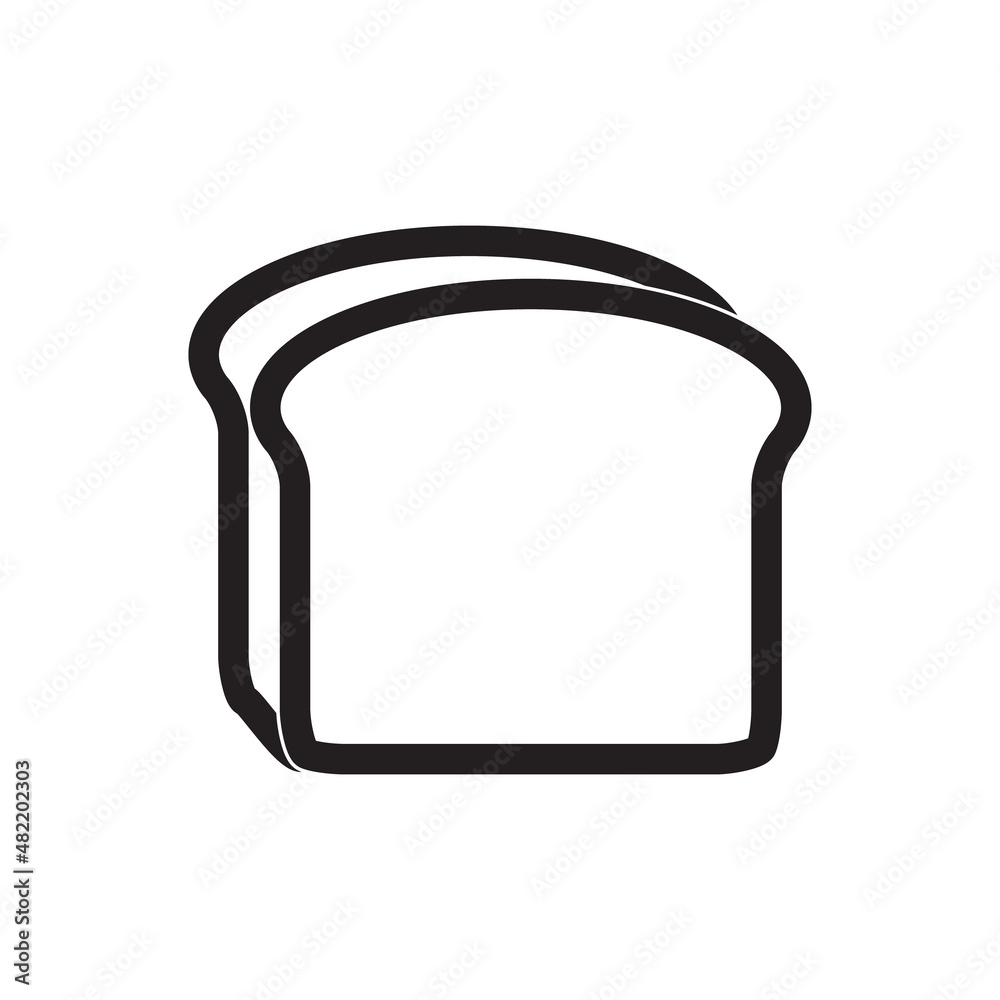 plain bread simple icon design, for bakery food logo. illustrator ep 10 ...