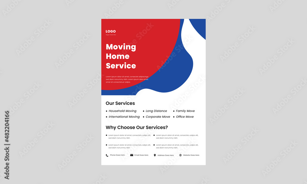 trusted moving experts flyer design template. moving service flyer ...