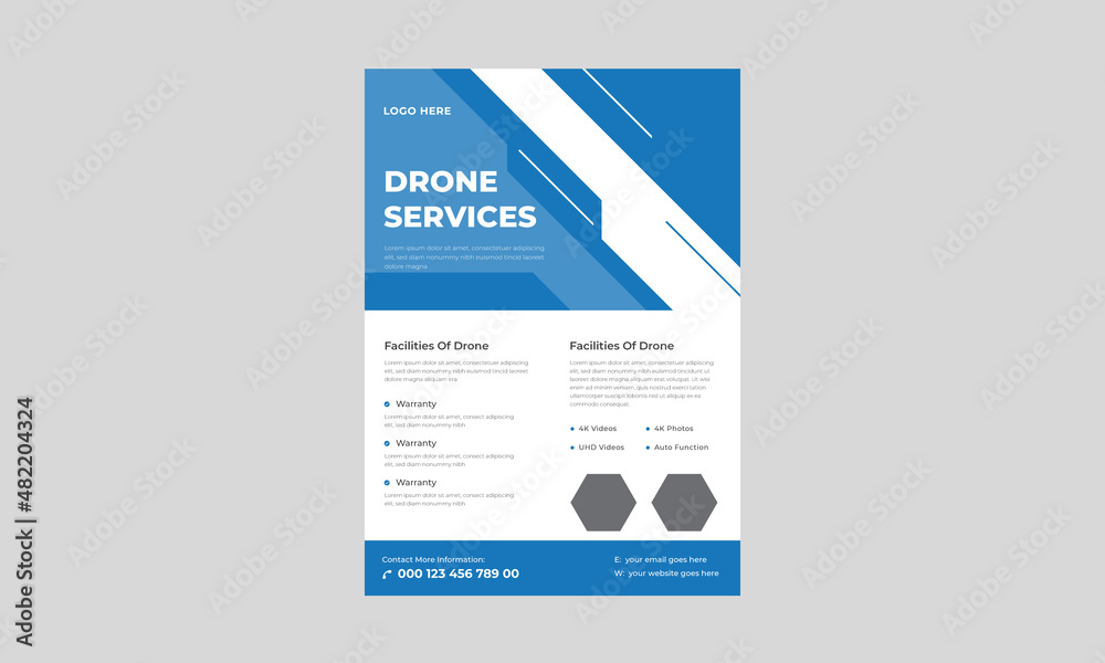 Drone Flyer Template, Most Advanced Drone Flyer, Drone Services, Drone ...