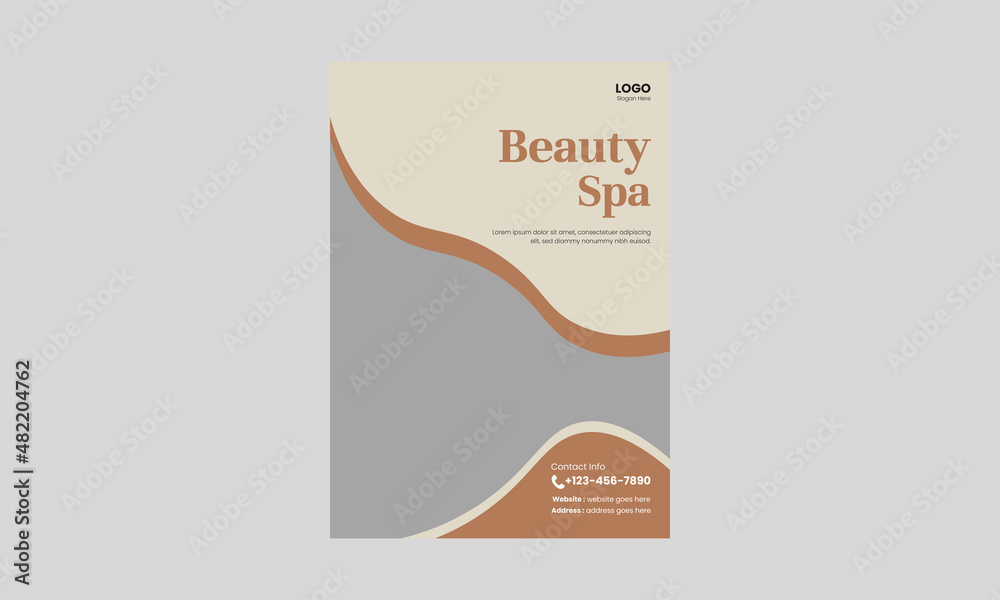 Spa, beauty, and massage flyer design template. Beauty spa hair salon ...