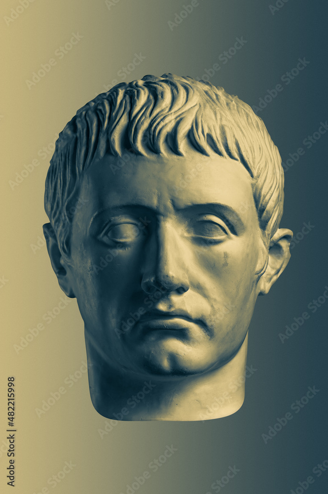 Bronze color gypsum copy of ancient statue of Germanicus Julius Caesar ...