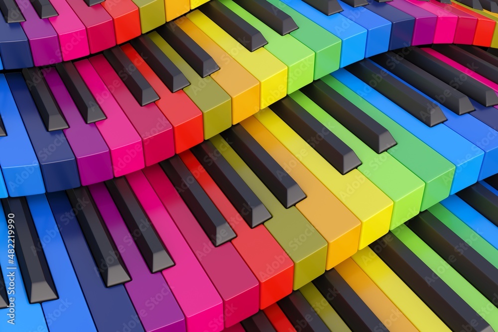 Colorful Piano Wallpaper