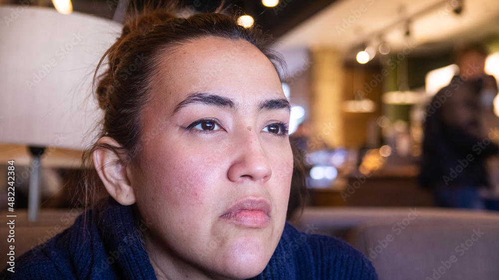 Young mestizo latin woman. Portrait of a young latin woman with mestizo ...