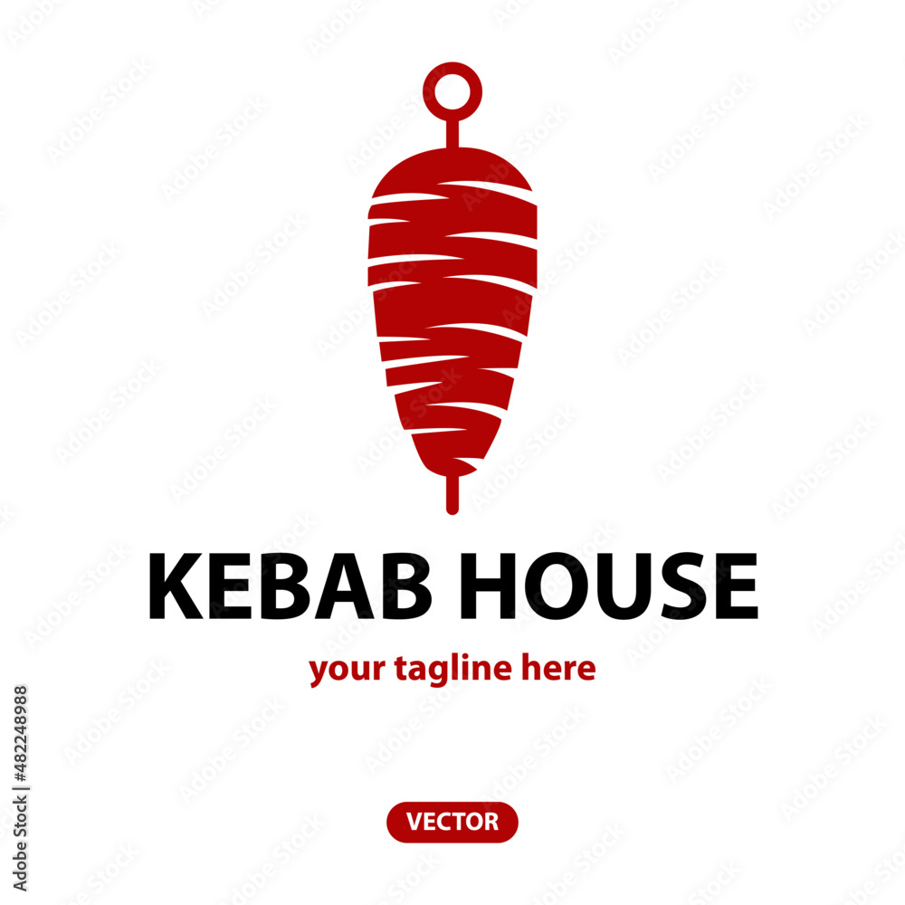 Doner Kebab Logo Icon. Turkish and Arabian Fast Food Restaurant Design ...