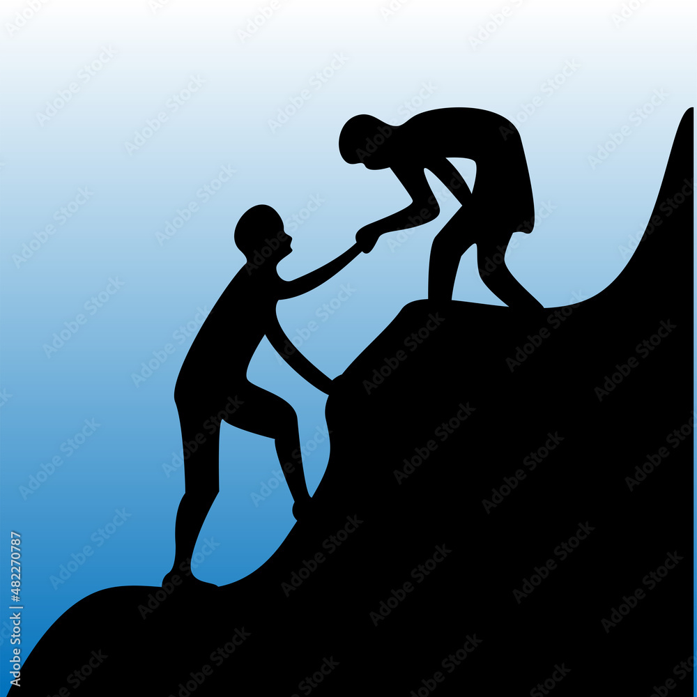 illustration of helping others (acts of kindness) Stock Vector | Adobe ...