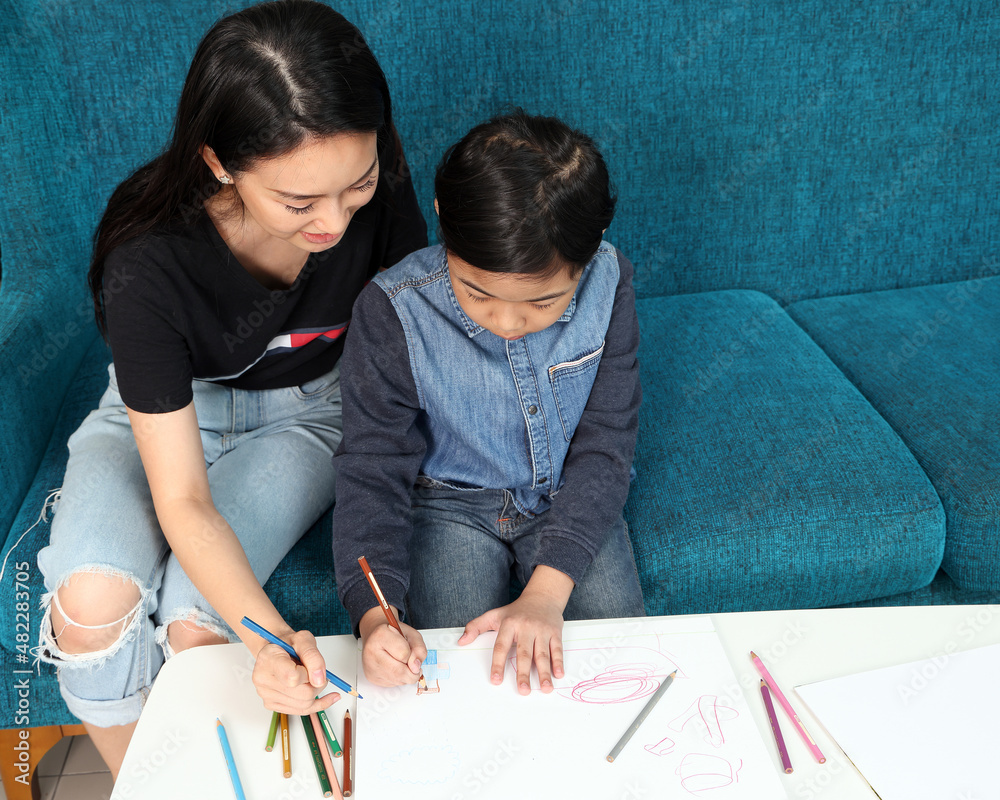 Southeast Asian child girl caretaker teacher female special need ...