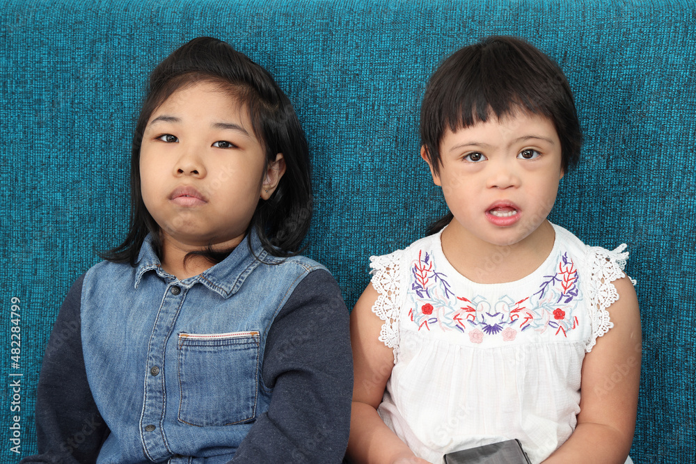 Two Southeast Asian Malay Chinese Child Girl Female Special Need two-southeast-asian-malay-chinese-child-girl-female-special-need