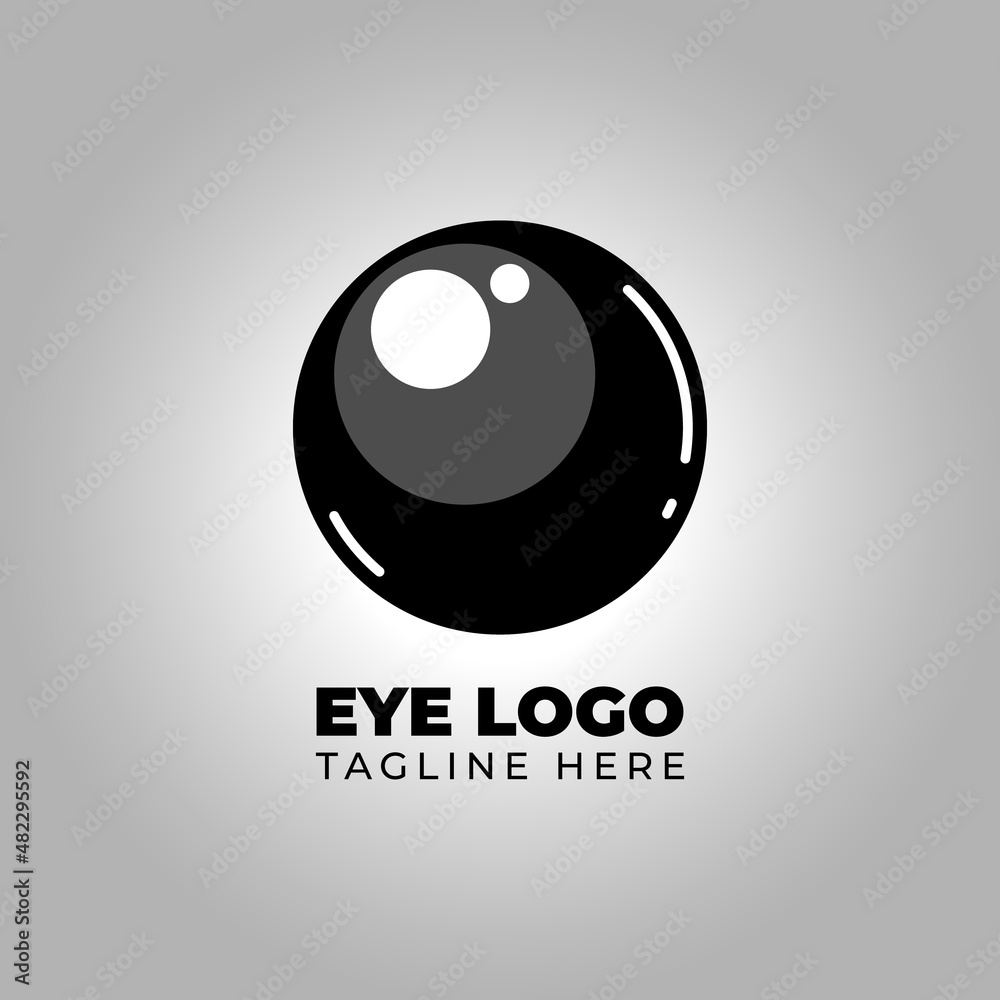 an eye-shaped logo, simple and attractive, can also be in the form of a ...