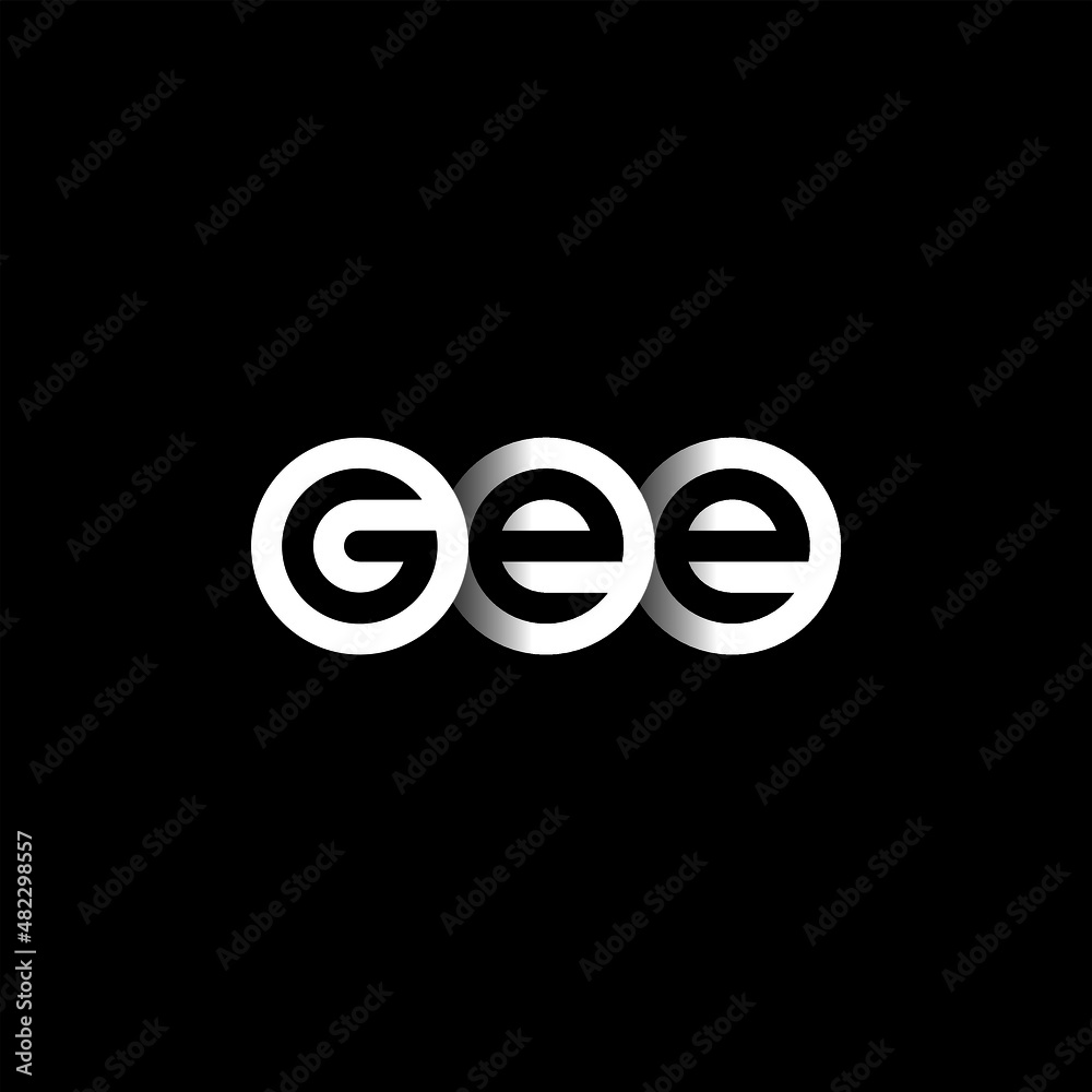 GEE Letter Initial Logo Design Template Vector Illustration Stock ...