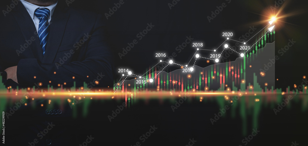 Business growth charts graph, finance, stock trading, investment ...