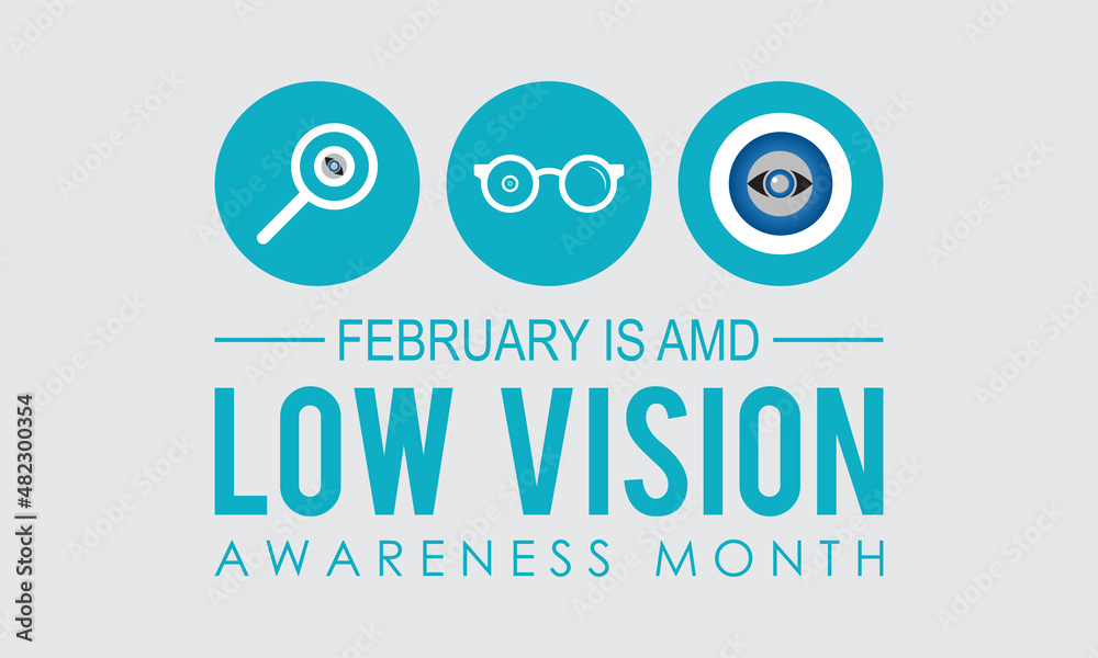 Low vision awareness month. Awareness concept vector template for ...
