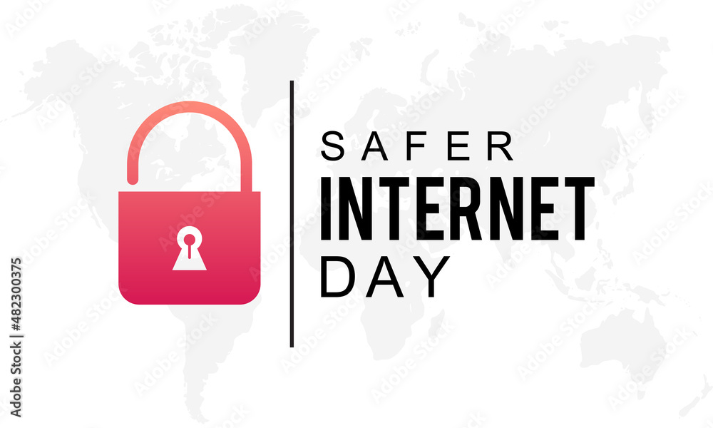 Safer Internet Day. Cyber security concept vector template for banner ...