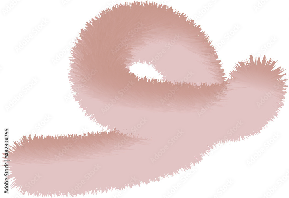 vector isolated 3D fur simple shape 3D spiral vector isolated with ...